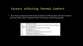 thermal comfort using IOT | PPT