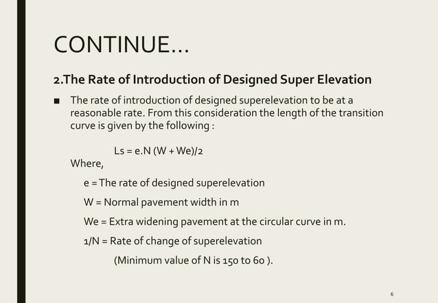 transition curve in Highway Geometry Design | PPTX