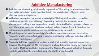 Additive manufacturing in the automotive industry | PPTX