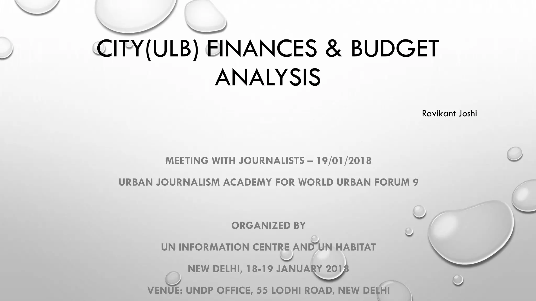 City (ULB) Finances & Budget Analysis | PDF