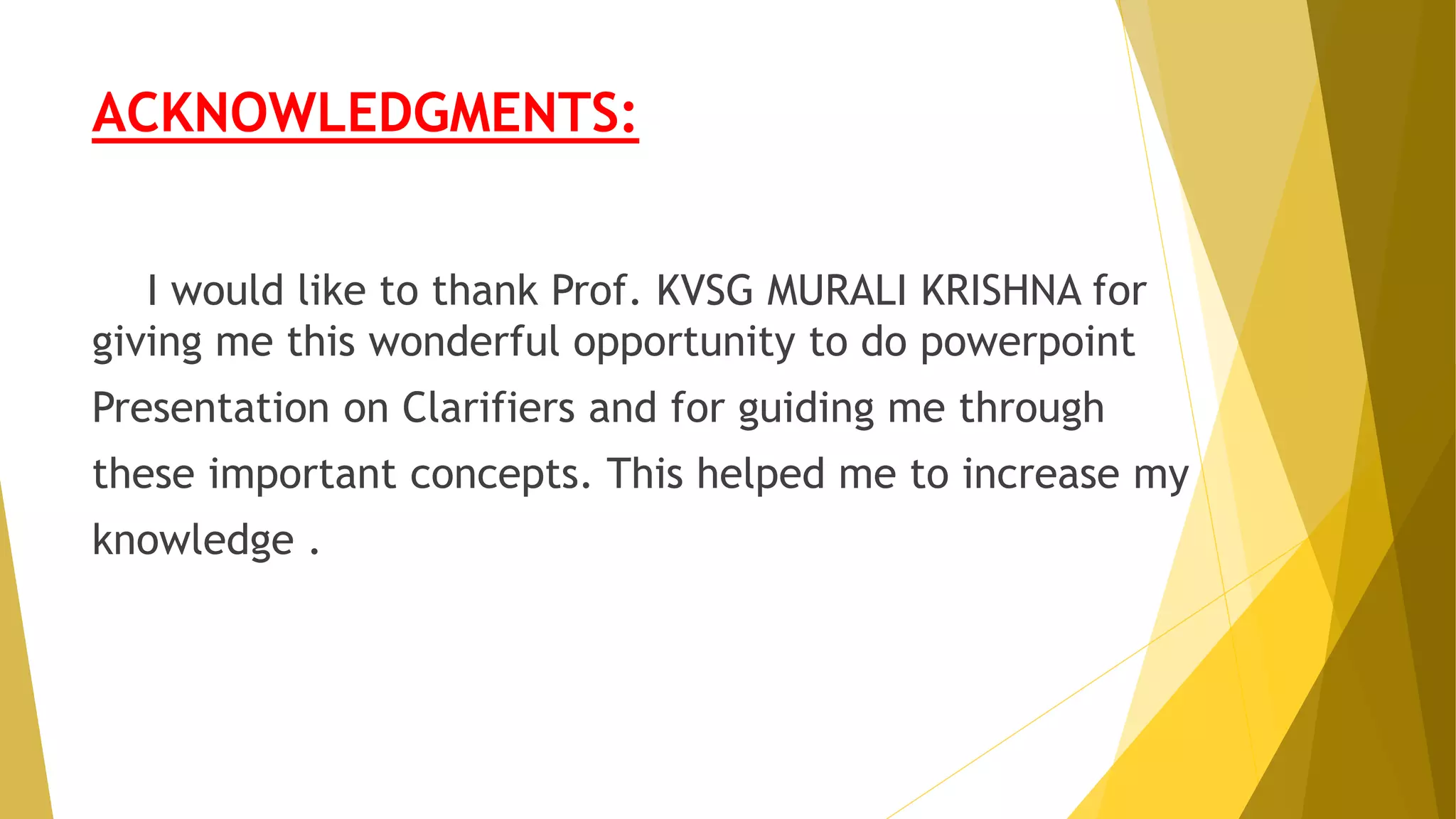 CLARIFIERS and its types, working of clarifier | PPTX