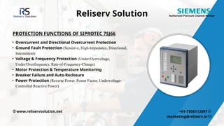 Optimizing Power System Stability with Siemens SIPROTEC 4 7SJ66 Relay | PPT