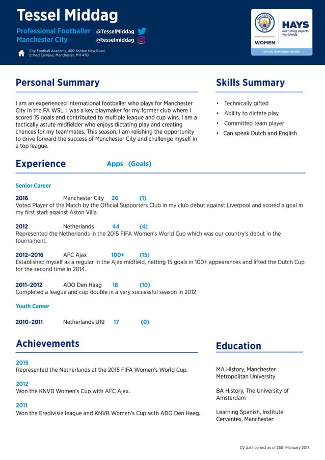 Tessel Middag CV | PDF