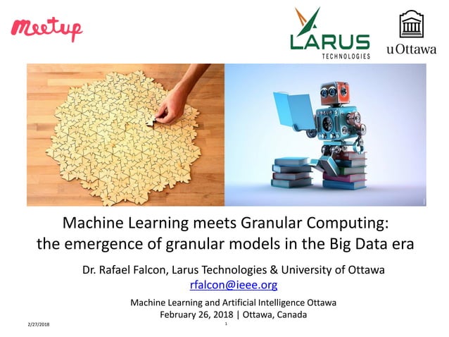 Machine Learning Meets Granular Computing Ppt 3575