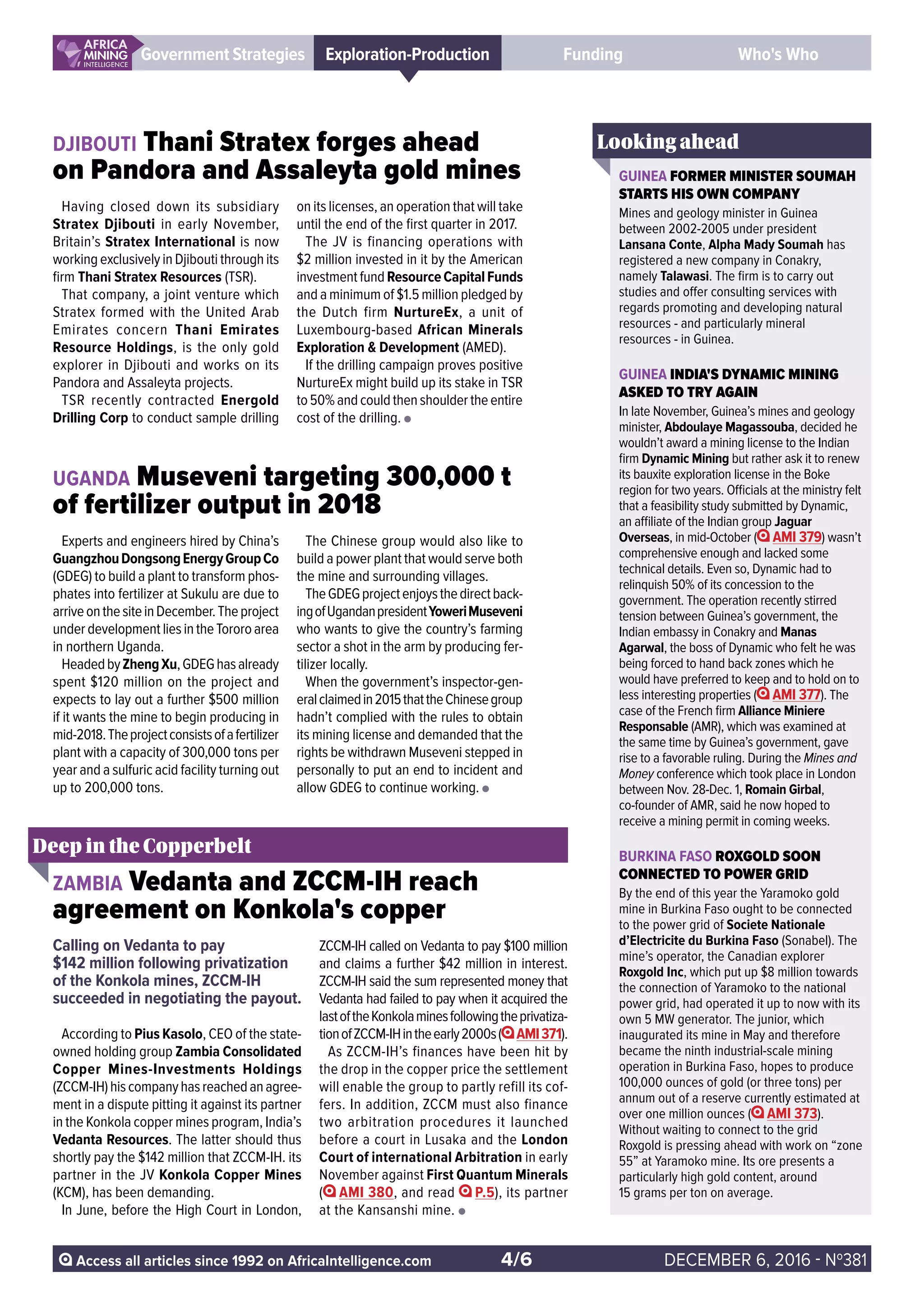 Africa Mining Intelligence (English) | PDF