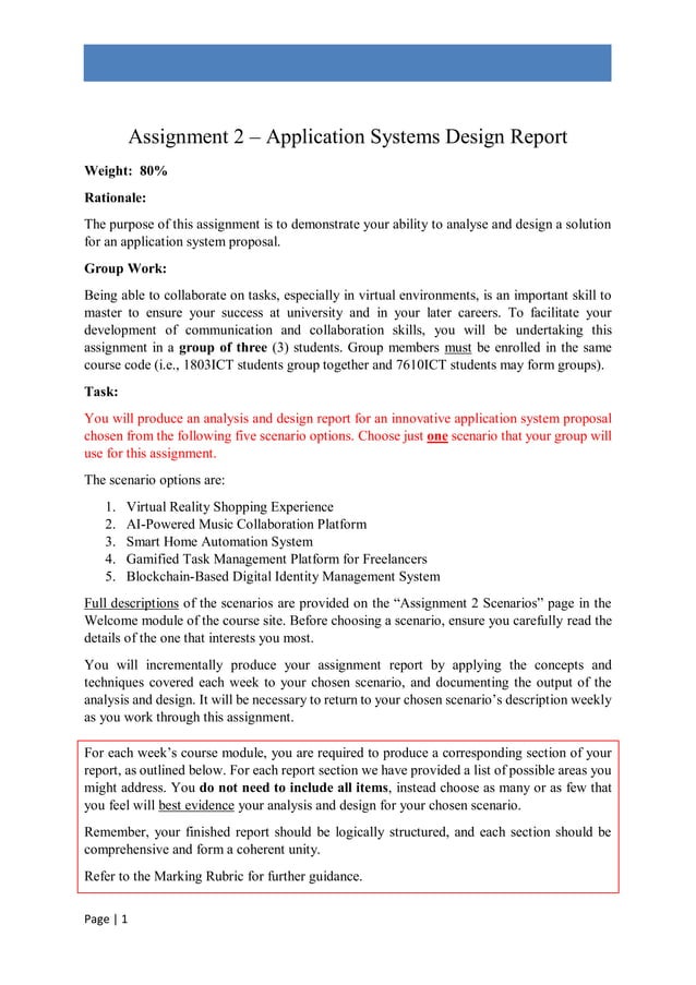 Assignment Application Assignment help | PDF