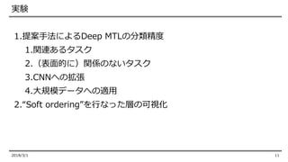 [DL輪読会]Beyond Shared Hierarchies: Deep Multitask Learning through Soft Layer Ordering | PPT