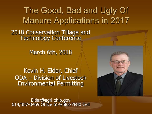 Kevin Elder - The Good, Bad, Ugly Of Manure Applications In 2017 | PPT
