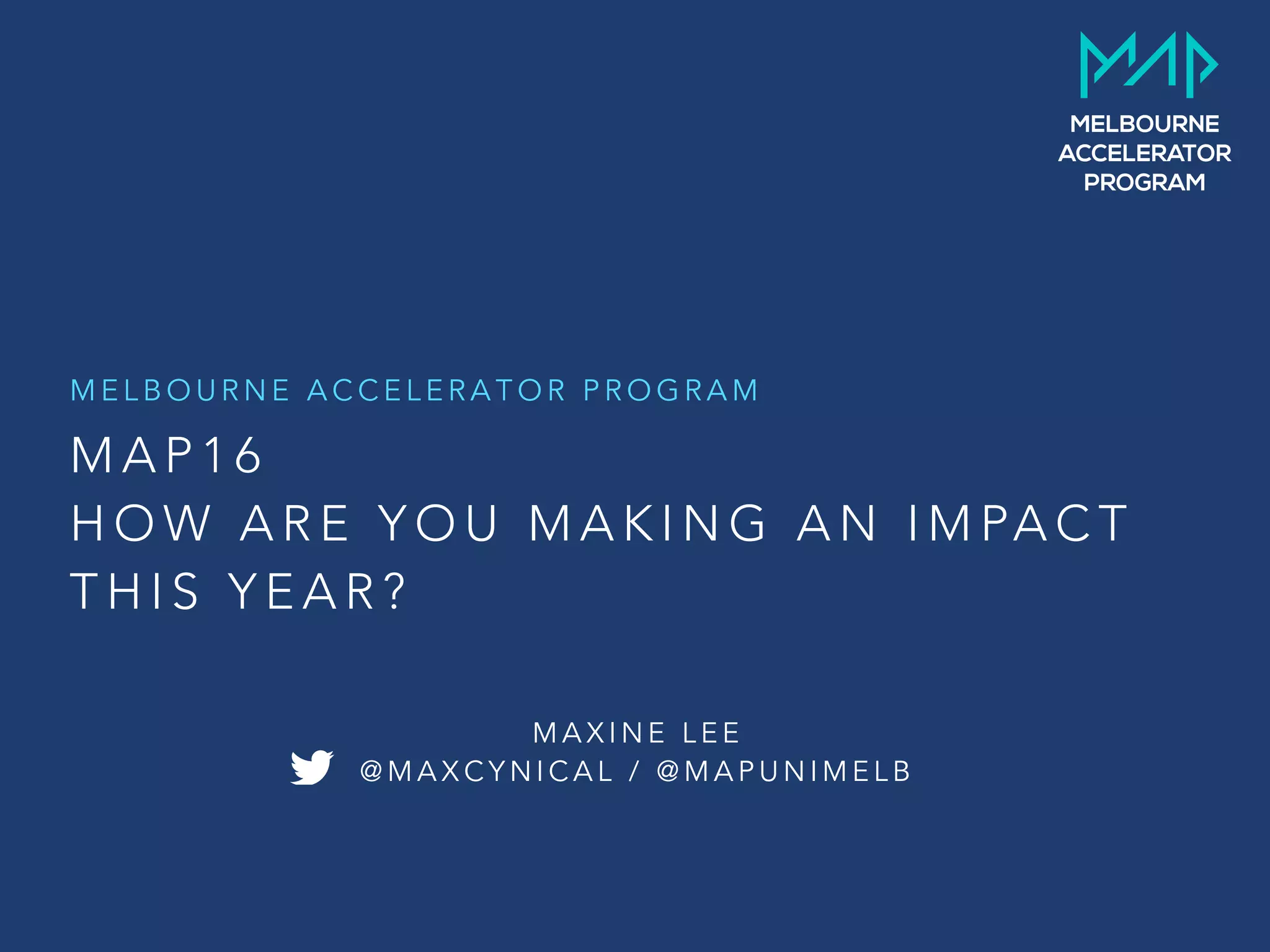 MAP16 Information Night | PPT