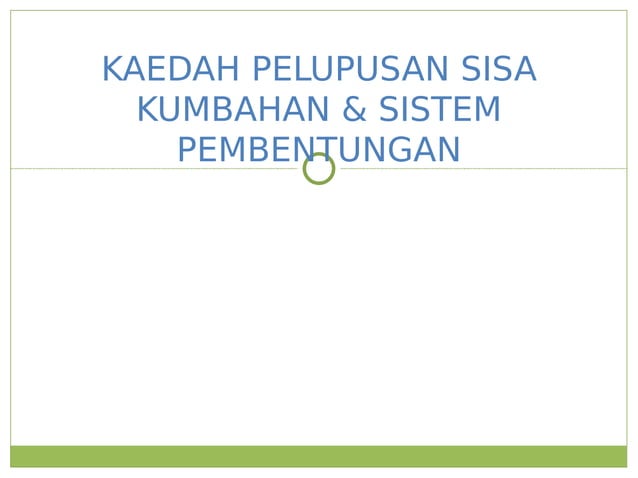 18036053 kaedah-pelupusan-sisa-kumbahan-sistem-pembentungan | PDF