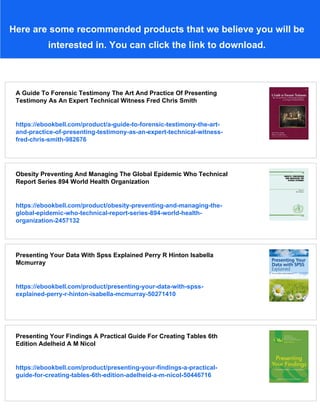 Presenting Technical Data To A Nontechnical Audience Hopcroft | PDF