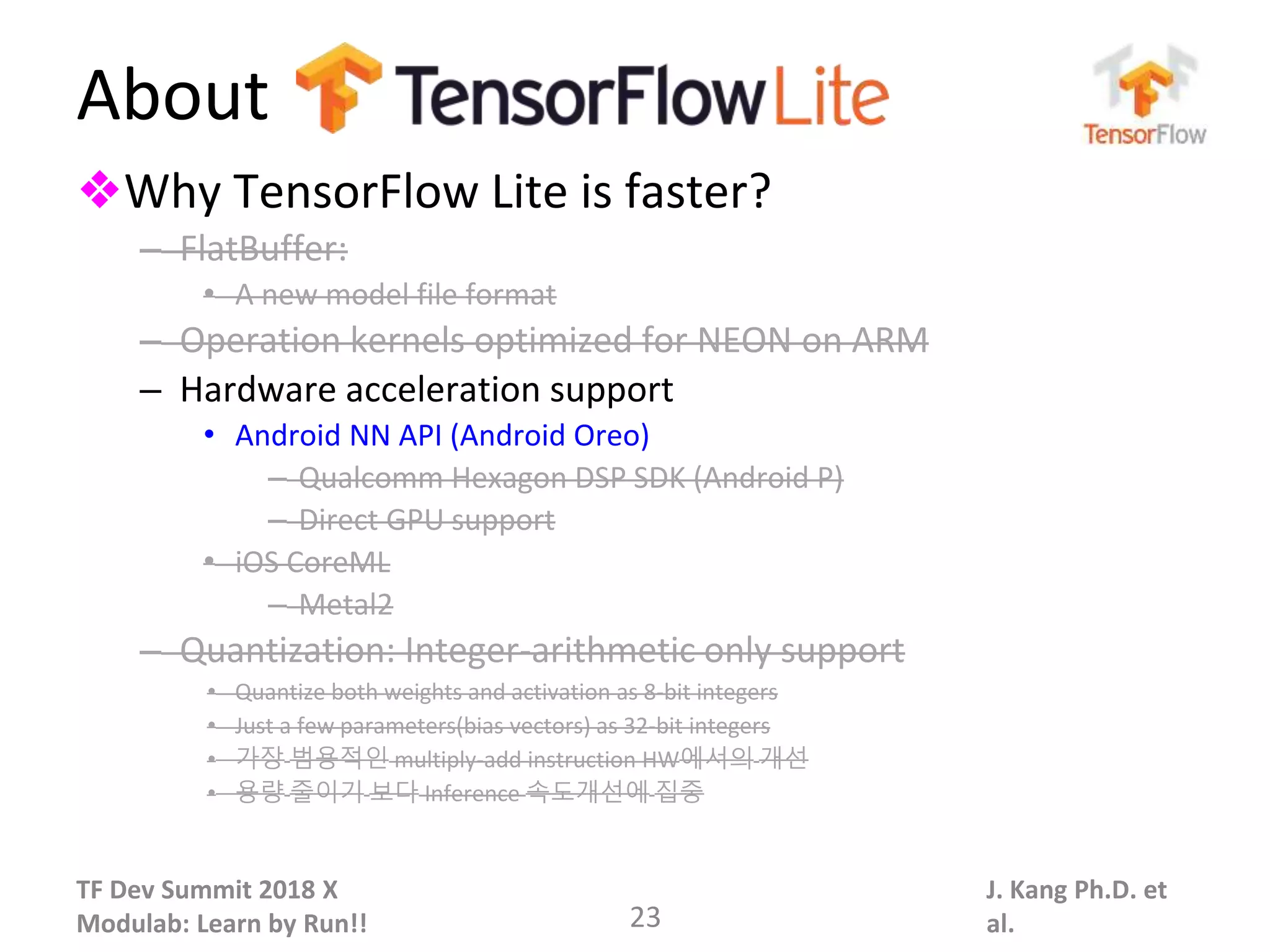 Machine Learning on Your Hand - Introduction to Tensorflow Lite Preview | PPTX