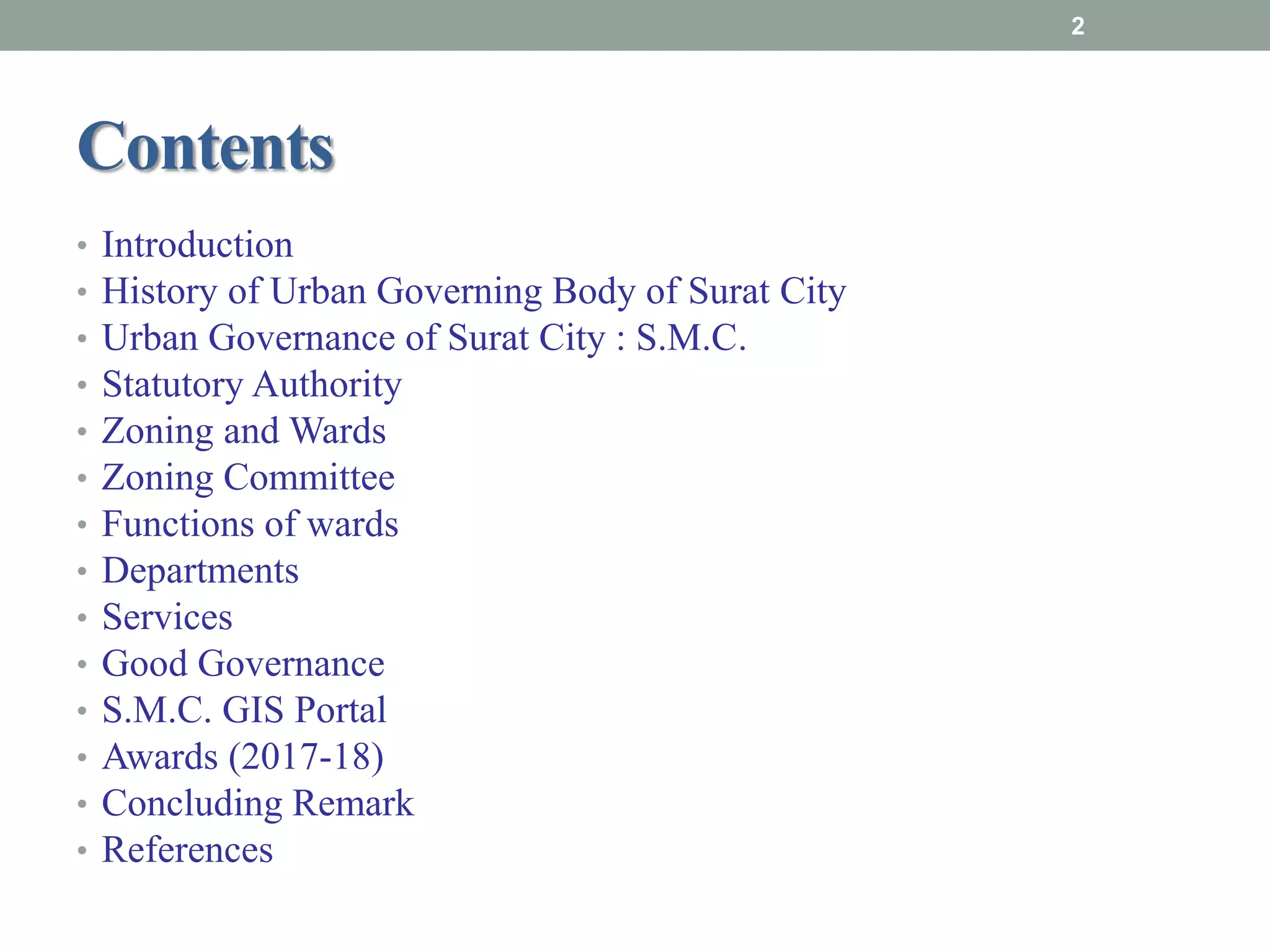 Urban Governance of Surat City : S.M.C. | PPTX