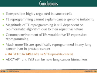 180425 Bioinformatic workflows to discover transposon/gene biomarkers ...