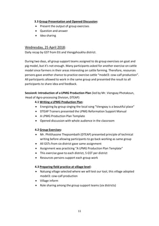 180427 group support team training report in viengxay | PDF