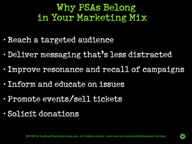 How to Write a Public Service Announcement | PPT