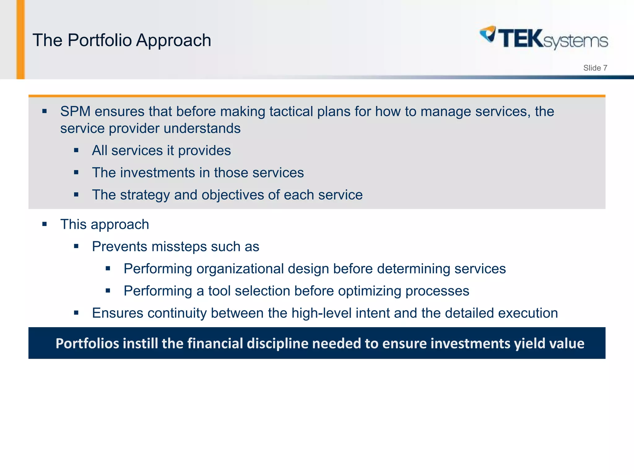 Service Portfolio - Preparing for the Future of your Organization | PDF