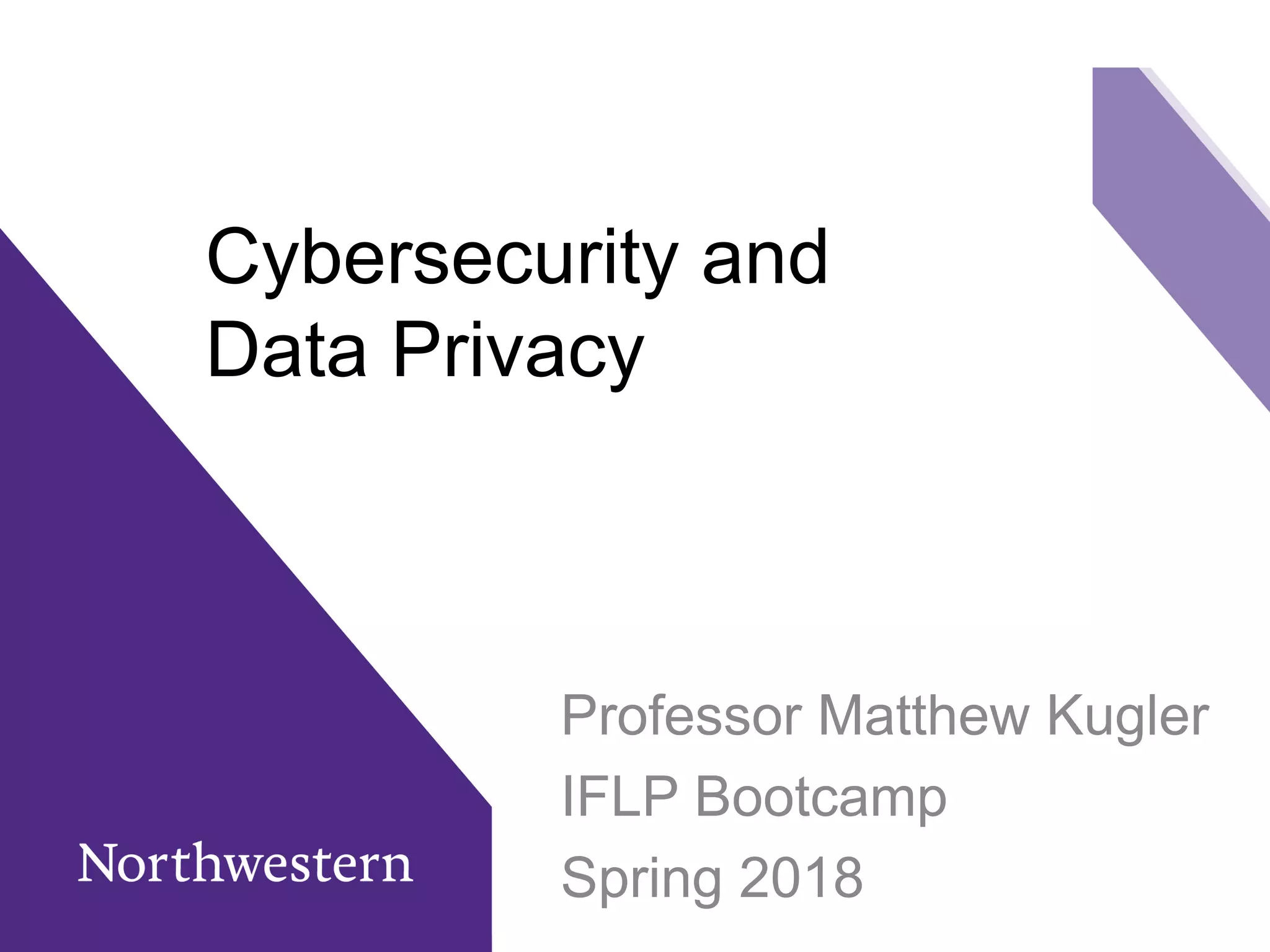 Cybersecurity and Data Privacy | PDF