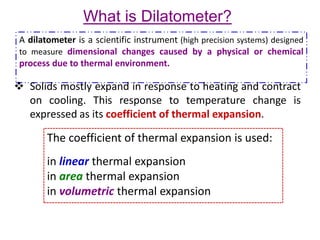 Dilatometer for measurement of materials | PPT