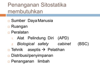 Pengantar sitostatika mata kuliah pengantar sitostatika.ppt