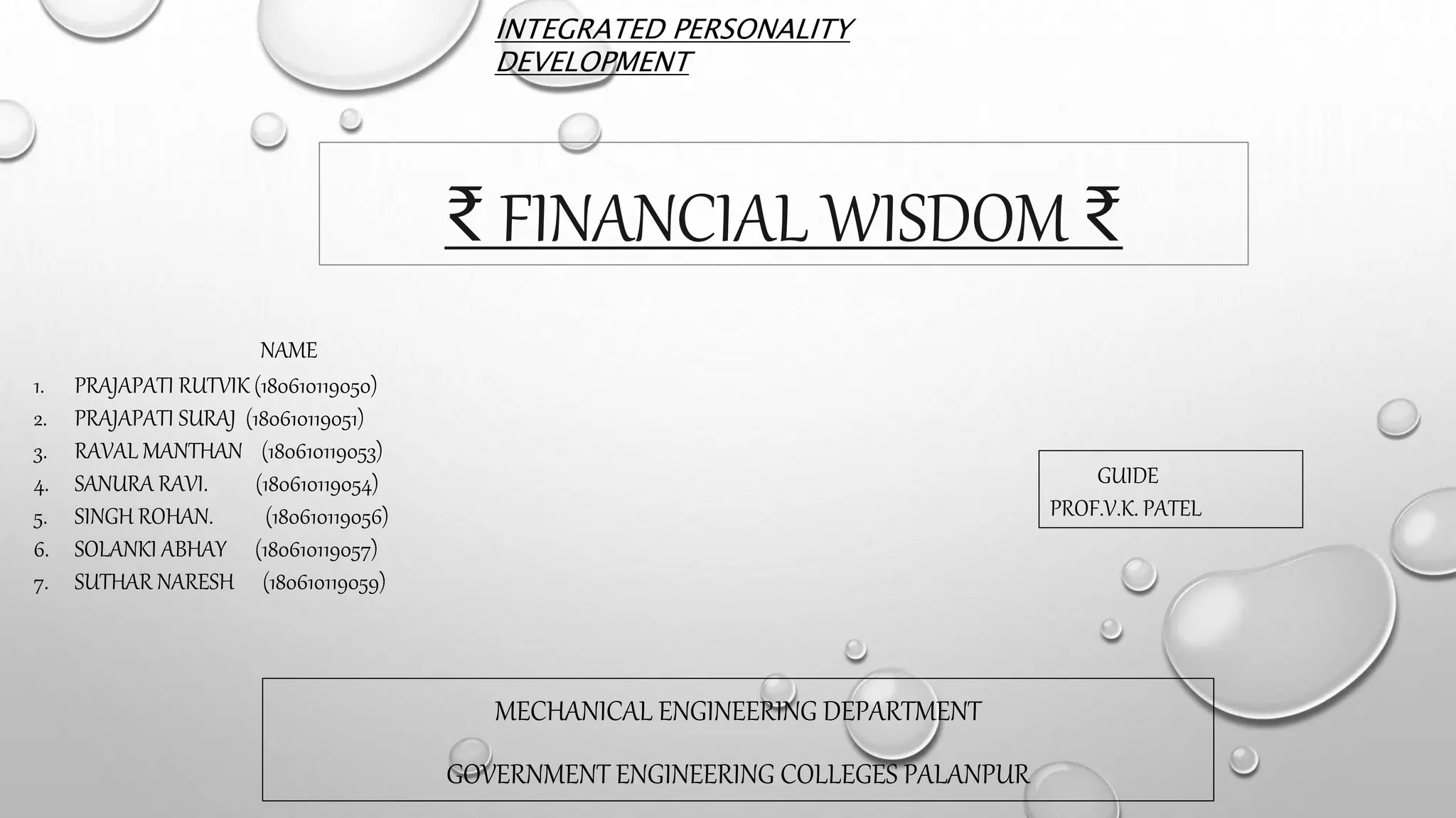 Financial Wisdom | PPT