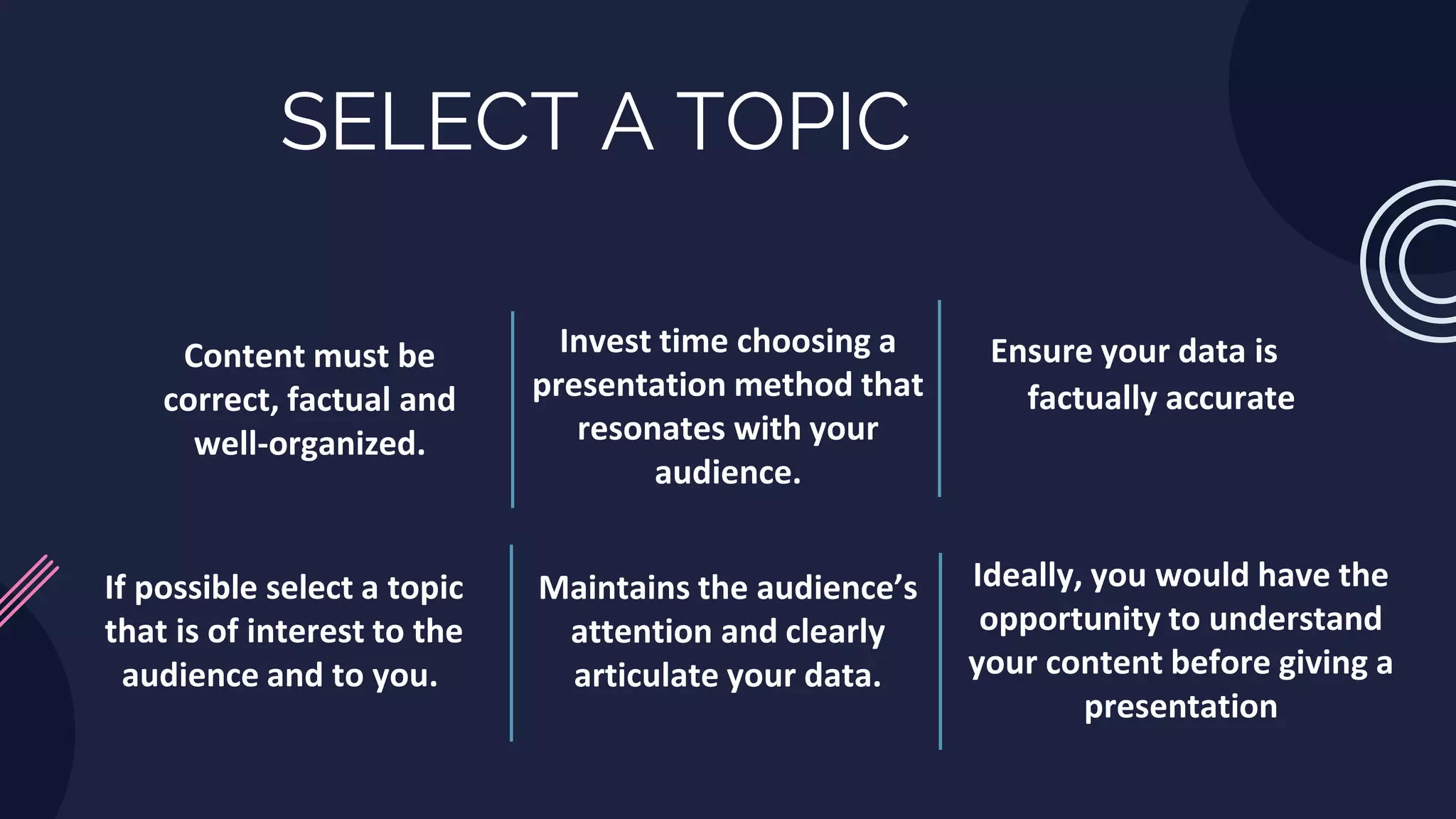Steps in planning a presentation | PPTX | Educational Assessment ...