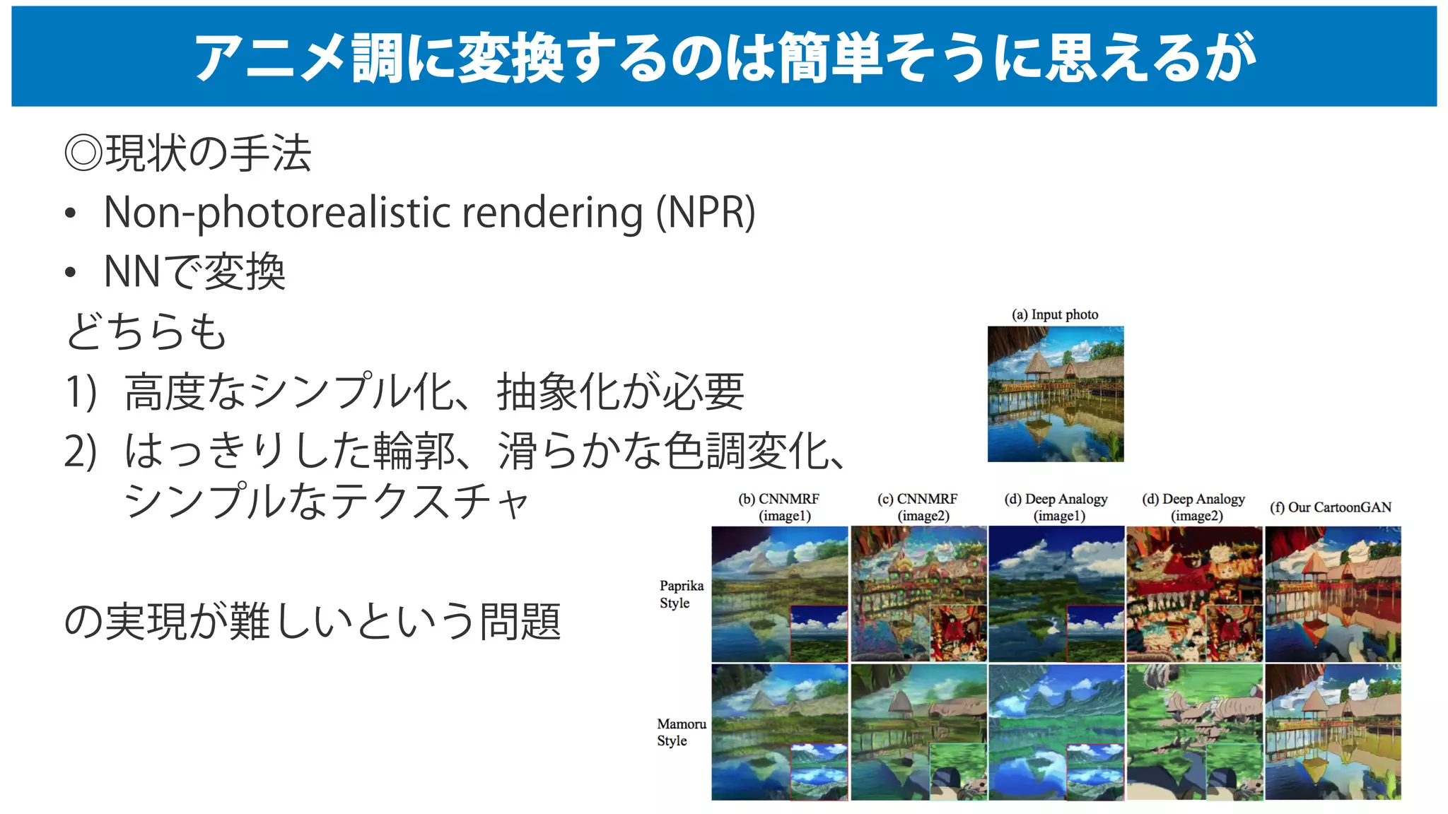 [DL輪読会]CartoonGAN: Generative Adversarial Networks for Photo ...