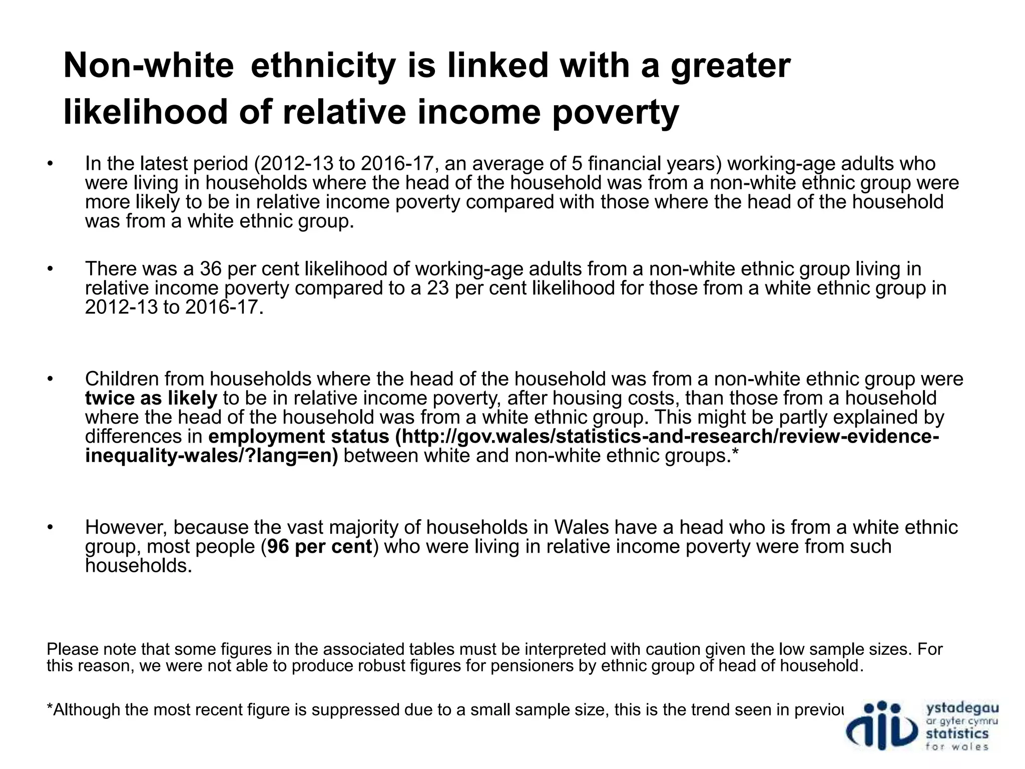 Relative income poverty: Ethnicity and disability | PPT