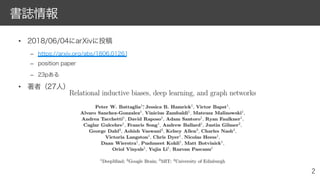 [DL輪読会]Relational inductive biases, deep learning, and graph networks | PDF | Artificial ...