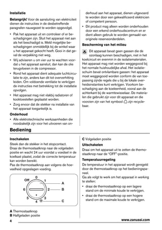 Congelador Zanussi ZFC31400WA | PDF