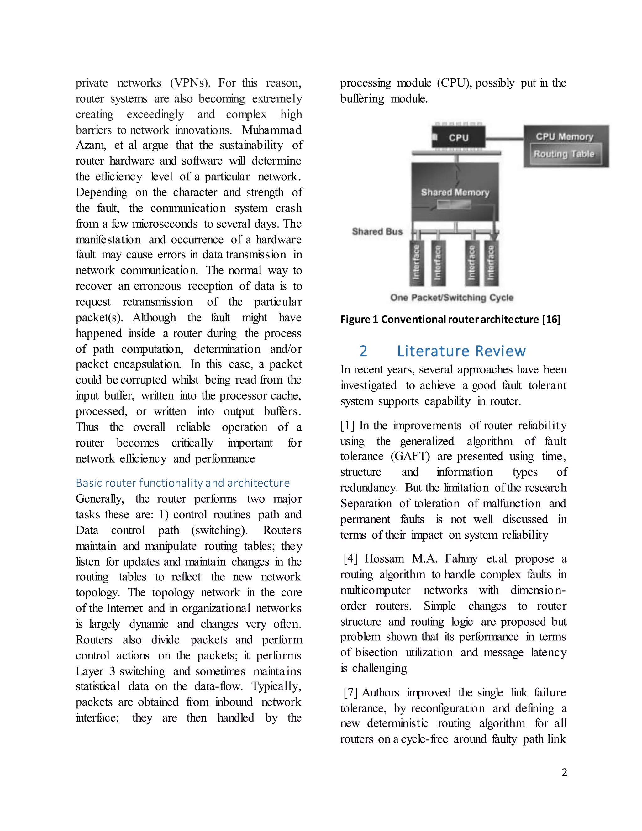 18068 system software suppor t for router fault tolerance(word 2 column) | PDF