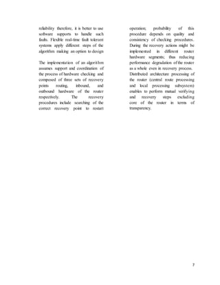 18068 system software suppor t for router fault tolerance(word 2 column ...