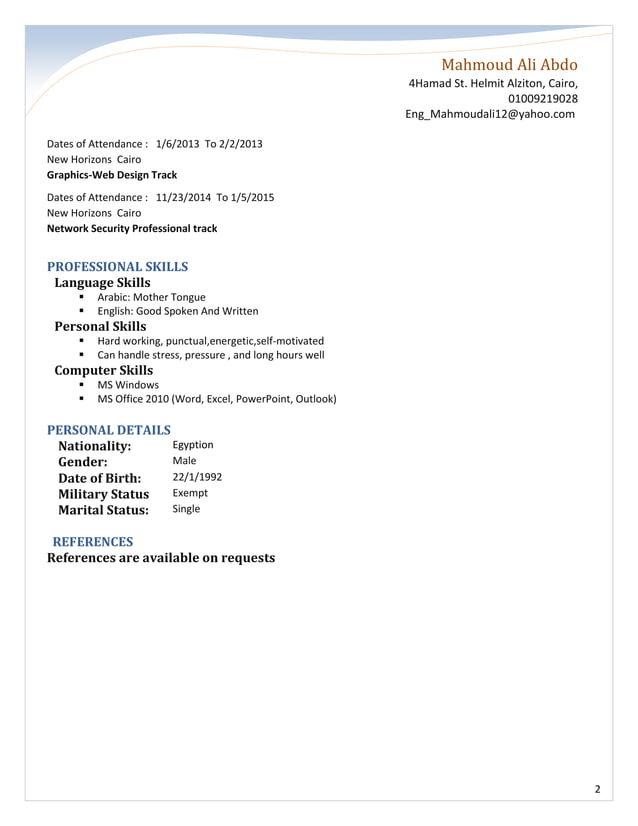 Mahmoud Ali Resume V4.5 | PDF | Technology & Computing