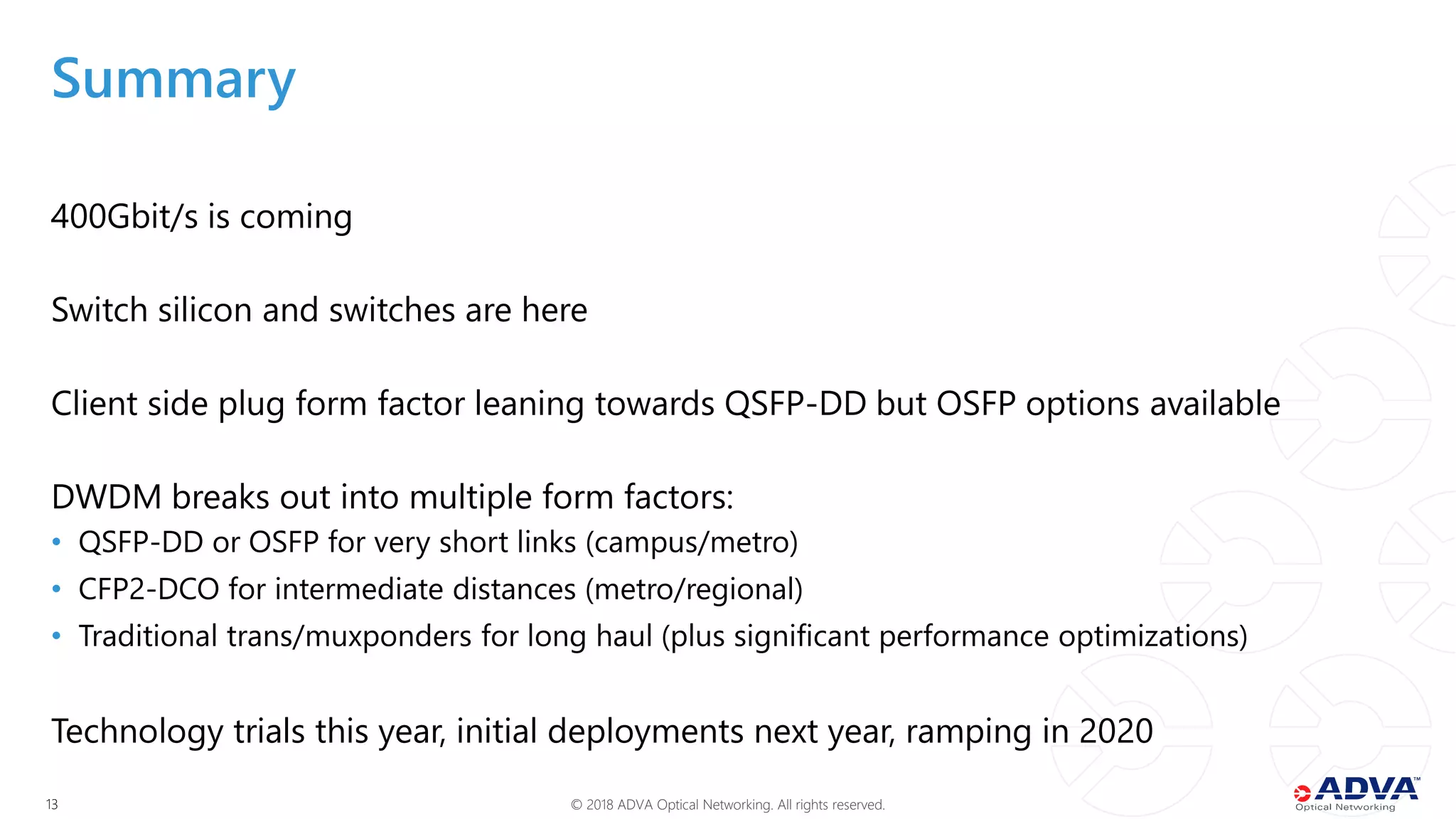 The 400G transition | PDF