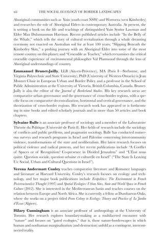 The Social Ecology Of Border Landscapes Anna Grichting Editor | PDF