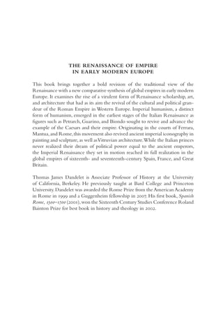The Renaissance Of Empire In Early Modern Europe Thomas James Dandelet ...