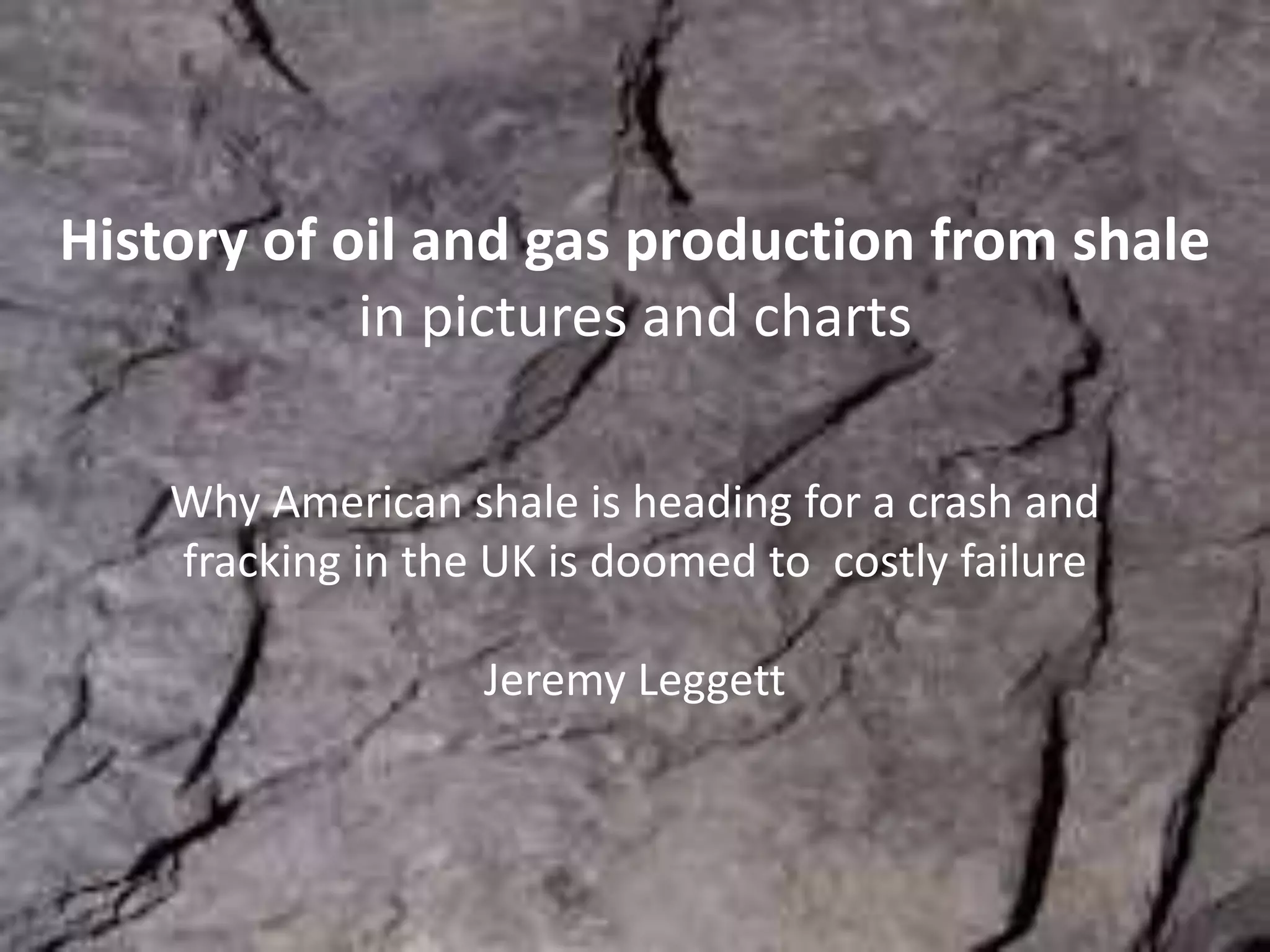 History of oil and gas production from shale in pictures and charts ...