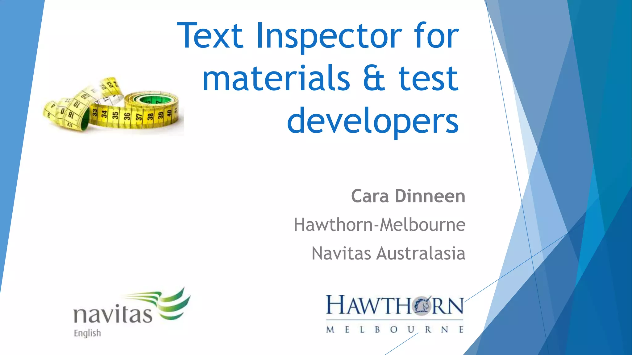 Text Inspector for materials and assessment development: How do your ...