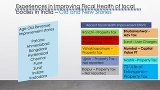 Experiences in Improving Fiscal Health of Municipal Bodies | PPT