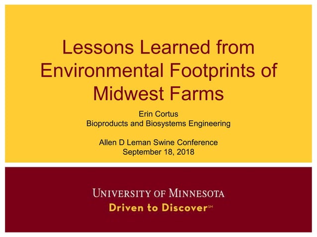 Dr. Erin Cortus - Lessons Learned from Environmental Footprints of ...