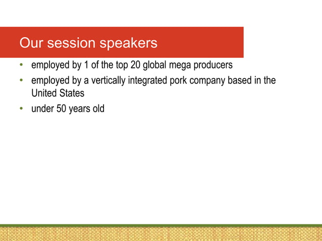 Dr. Rebecca Robbins - Overview of Integrated Pork Production in North ...