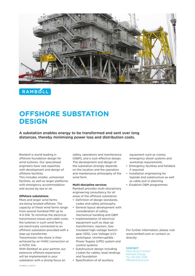 Offshore substation design in Ramboll | PDF | Civil Engineering ...