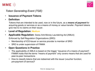 Current Regulation of ICO in Switzerland／スイスにおけるICOの現行の規制 | PDF