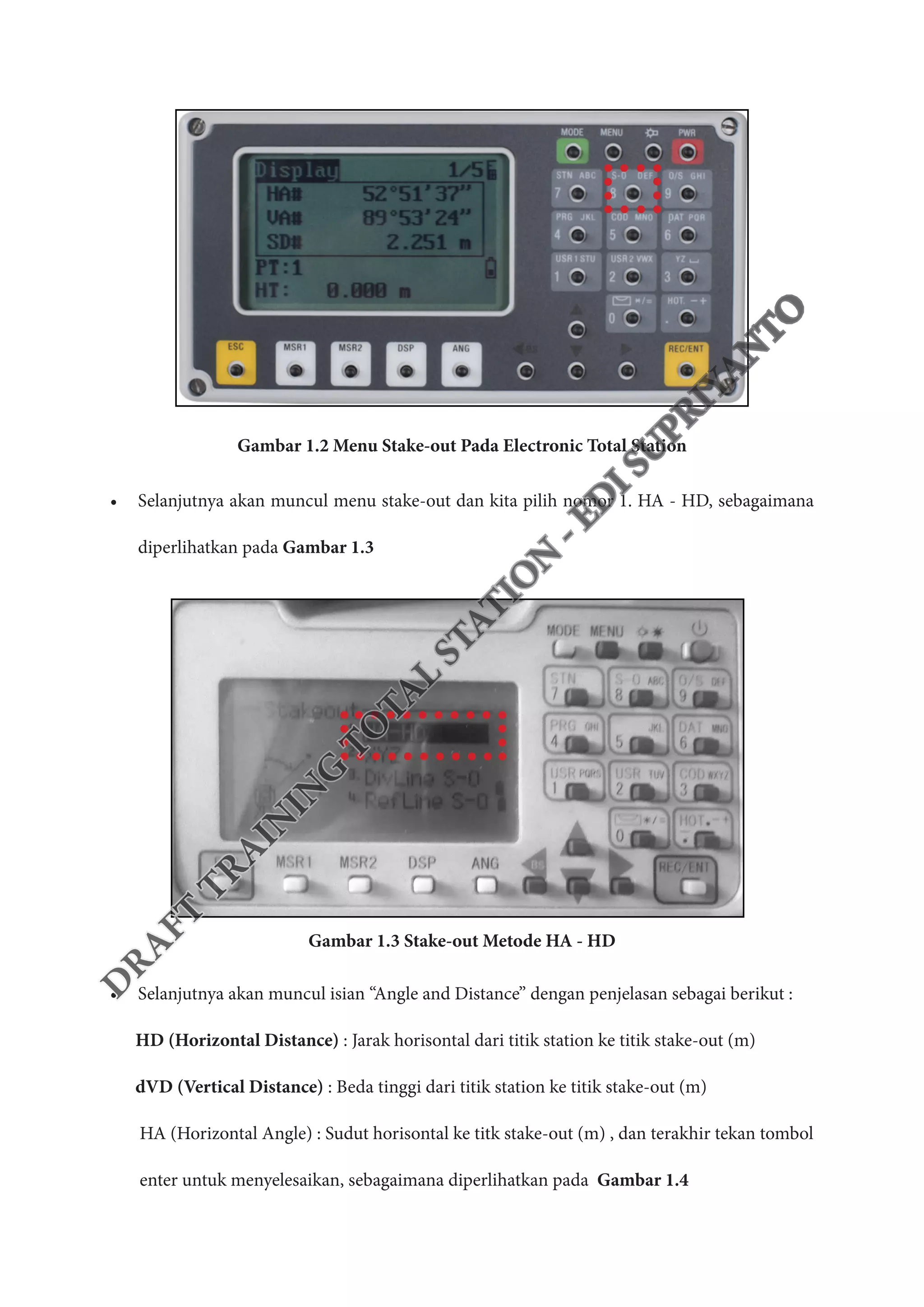 Training Total Station Stake Out (Angle & Distance Method) | PDF
