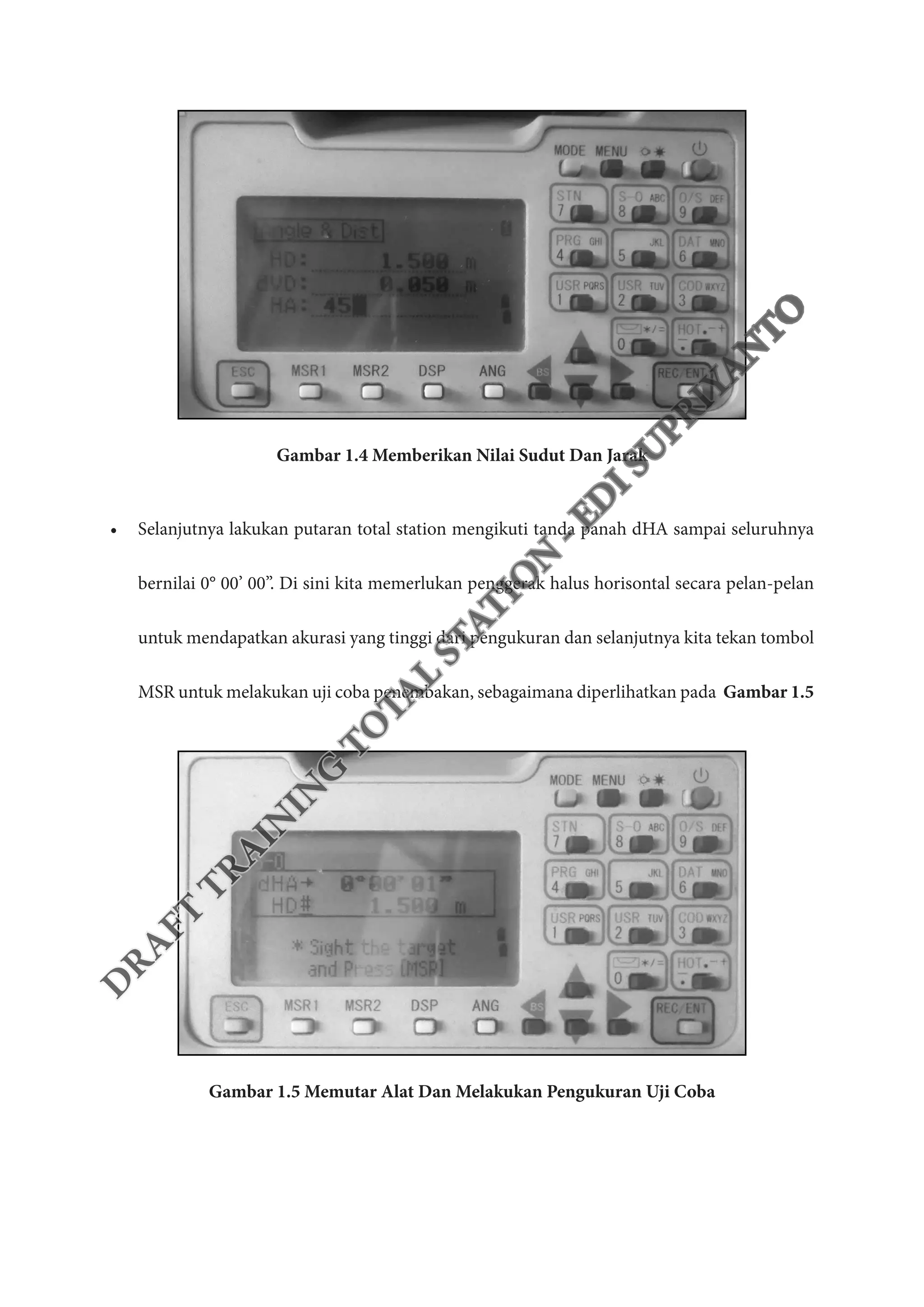 Training Total Station Stake Out (Angle & Distance Method) | PDF