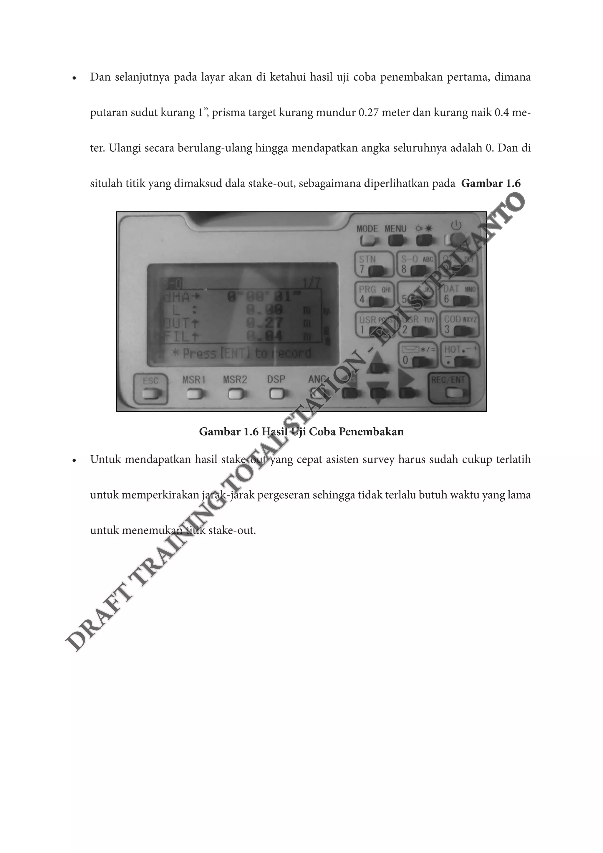 Training Total Station Stake Out (Angle & Distance Method) | PDF