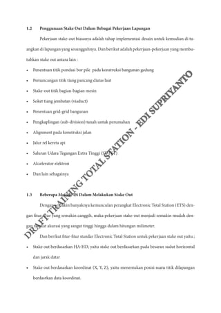 Training Total Station Stake Out (Angle & Distance Method) | PDF