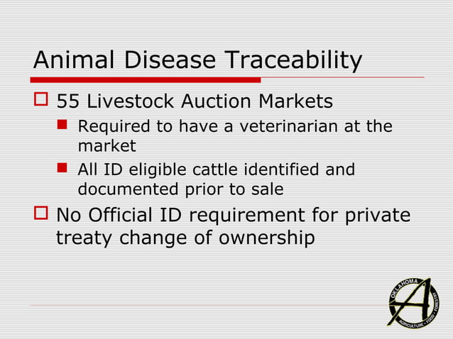 Dr. Rod Hall - Oklahoma Animal Disease Traceability - State ...
