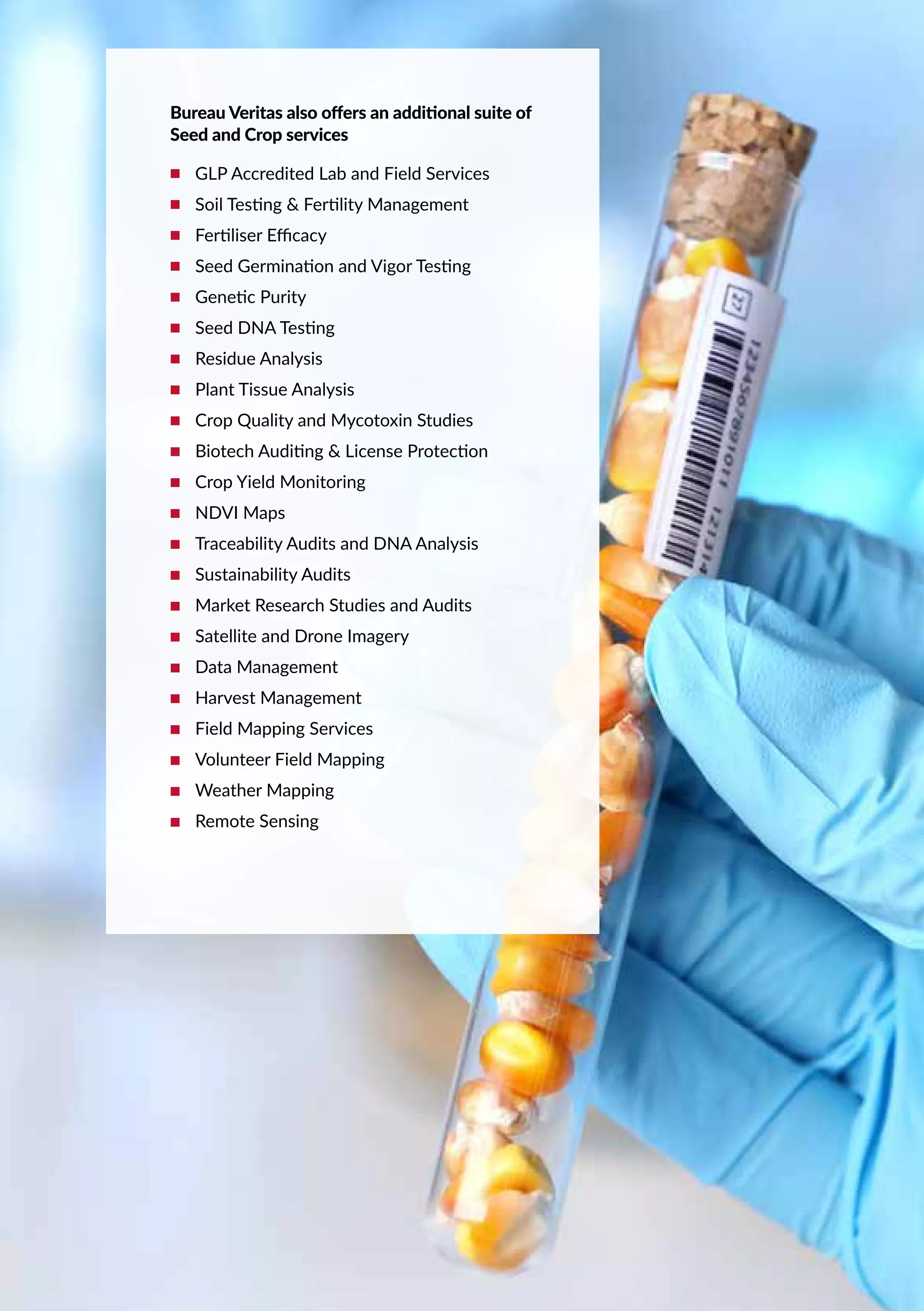Bureau Veritas Agri Commodities global capabilities | PDF