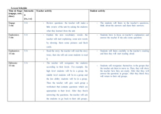 lesson play 1 - story | PDF